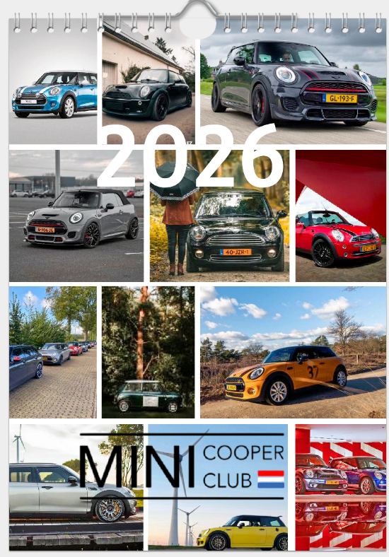 MINI Cooper Club Nederland kalender 2026 - MinicooperClub